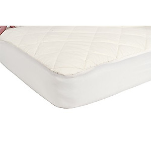 Sealy Quilted Organic Cotton Top Breathable Waterproof Fitted Toddler Bed and Baby Crib Mattress Pad Cover Protector, Noiseless, Machine Washable and Dryer Friendly, 52 x 28 - Cream
