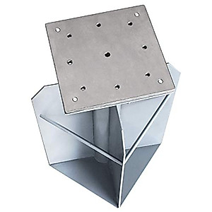 EliteShade USA In-ground Umbrella Base Stand Umbrella Holder for Both Offset Cantilever Umbrella and Middle Pole Patio Umbrella, Silver, Bonus Umbrella Pole Holder