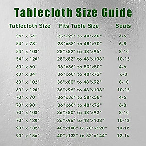 sancua Rectangle Tablecloth - 60 x 84 Inch - Stain and Wrinkle Resistant Washable Polyester Table Cloth, Decorative Fabric Table Cover for Dining Table, Buffet Parties and Camping, Black