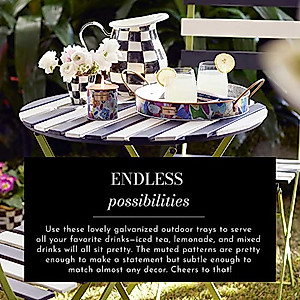 Mackenzie-Childs Avant Galvanized Outdoor Decorative Trays, Set of 2