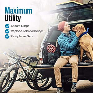 Lawn Chair Webbing, Webbing 2 Inch, Nylon Straps 2 Inch Wide, Strapping for Upholstery, Seat Belt, Seatbelt, Bags, Climbing, Firefighter, Tubular, Polypropylene, Black, 25 Yards