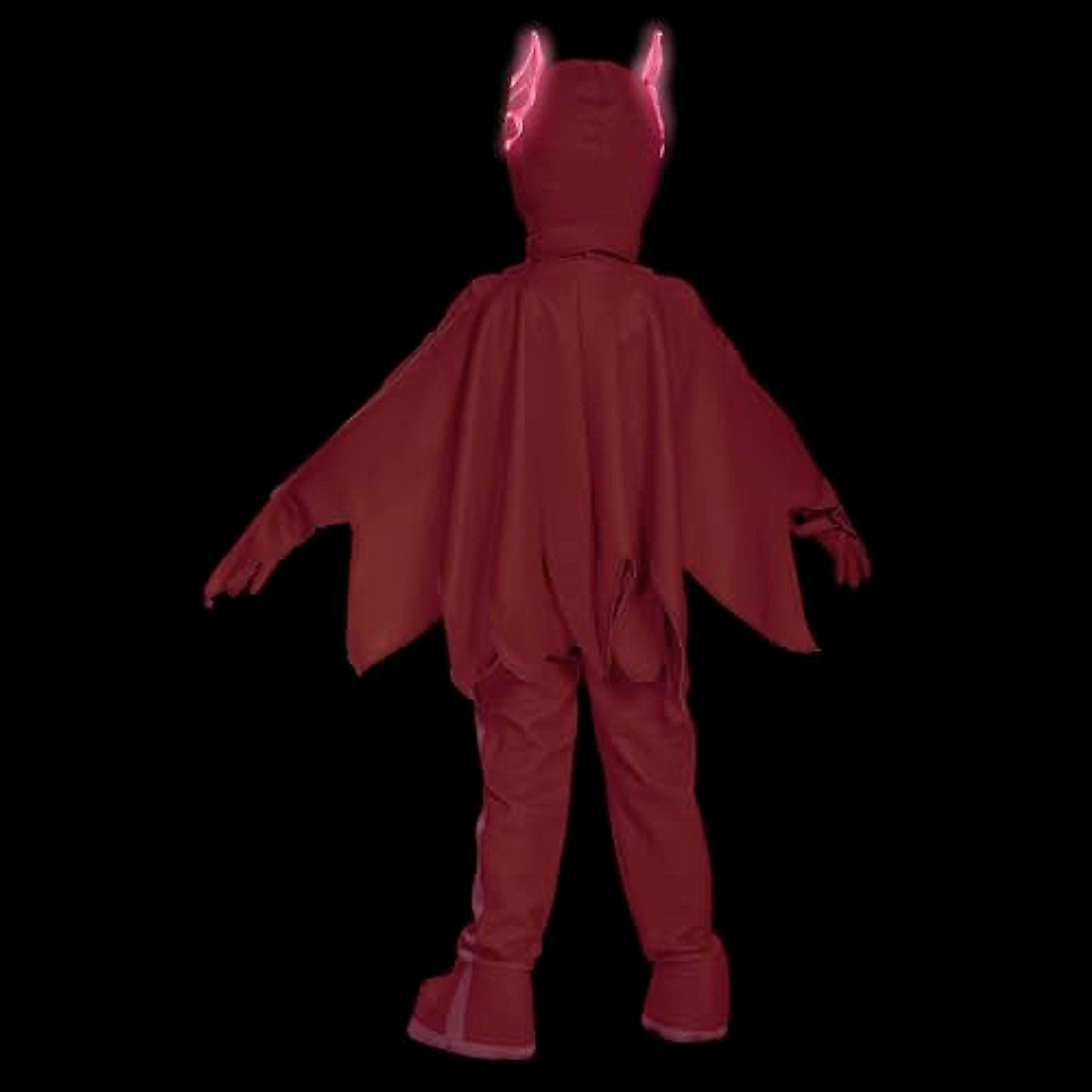 Disguise Owlette Deluxe Toddler PJ Masks Jumpsuit with Attached Boot Covers, Large/4-6X, Red