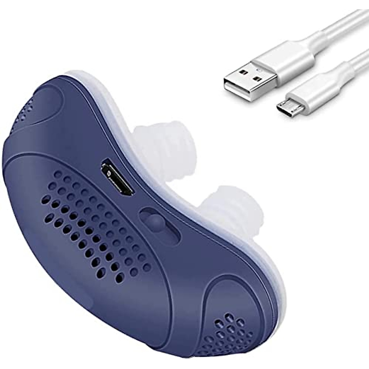 SHRIGM Anti Snoring Devices, Automatic Snore Stopper Extra, Strength Solution for Men, Women - Double Eddy Current Stop Nasal Dilator Nose Vents Plugs, Blue, Pack of 1