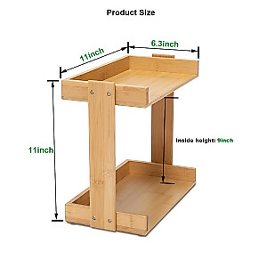 PELYN 2-Tier Countertop Organizer for Bathroom Counter, Makeup Organizer for Vanity Perfume Cosmetic Skincare Dresser Organizers Countertop for Bathroom and Kitchen