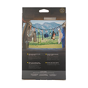 Nite Ize GearLine Hanging Organization System - Gear Ties for Camping, Hiking & Outdoor Activities - Webbing Line with S-Biner Clips & Bendable Gear Ties - Camping Gear Organization - Multicolor