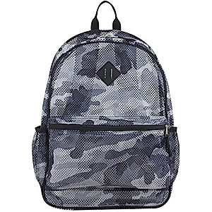 Eastsport Mesh Backpack, Gray Camo/Black