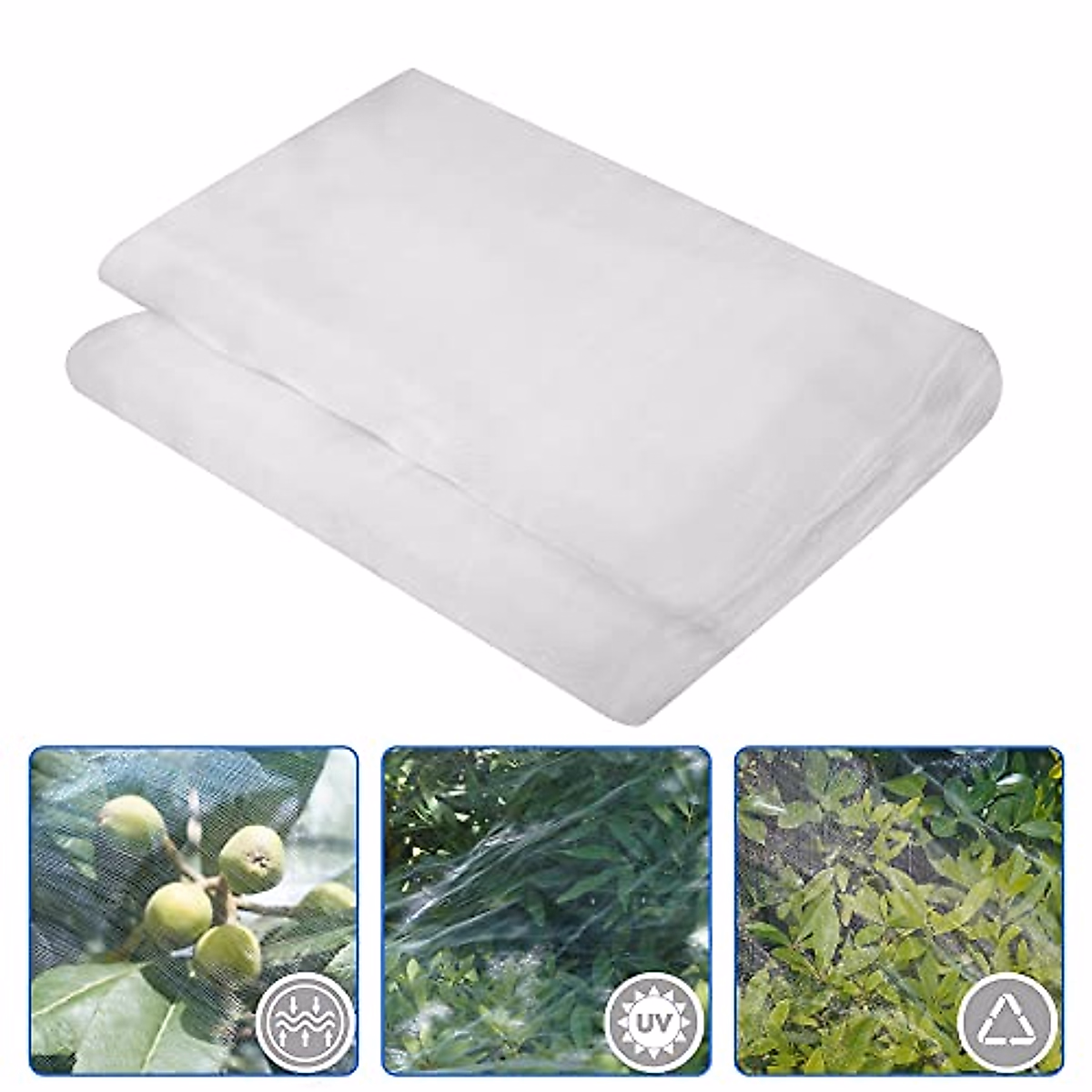 Garden Netting,Mosquito Insect Birds Animals Barrier Protection Net Ultra Fine Garden Mesh Netting Plant Covers for Vegetable Plants Fruits Flowers Trees Greenhouse Row Cover(10×20 Ft)