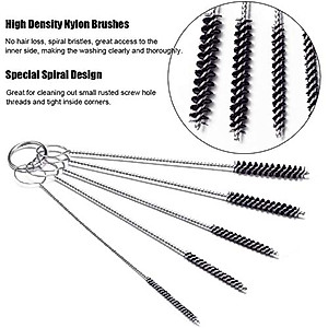 Carburetors Carbon Dirt Jet Remove Cleaner, 13 Cleaning Wires Set + 10 Cleaning Needles + 5 Nylon Brushes Tool Kit for Welder Carb Chainsaw Spray Guns Torch Tips Firing Hole Stove Burner Holes