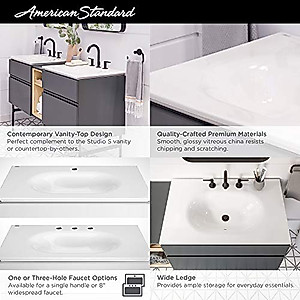American Standard 1297001.020 Studio S 24-inch Vanity Top Sink – Center Hole, White