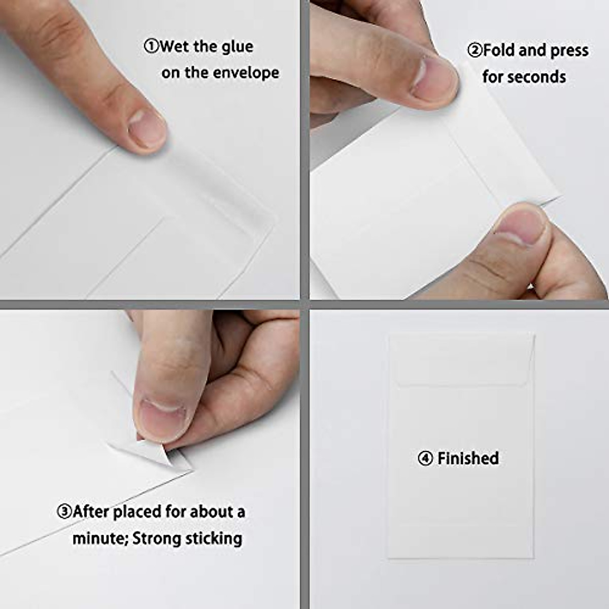 100 Pack White Kraft Small Coin Envelopes Self-Adhesive Seed Envelopes Mini Parts Small Items Stamps Storage Packets Envelopes for Garden, Office or Wedding Gift (2.25"×3.5")