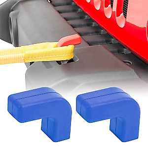 BESULEN Factory Bumper Tow Hook Covers, Car Front Bumpers Tow Hook Protector, Rubber Tow Hook Covers Protect from Scuffs and Scratches, Car Accessories Adds Cushioned Grip to Tow Strap (Blue)