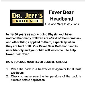 Fever Ice Pack for Babies - Kids Fever Reducer Headband - Reusable Hands-Free Cooling Fever Relief for Your Baby - Cold Compress for Toddlers - Great for Your Kids First Aid Kit or Stocking Stuffer