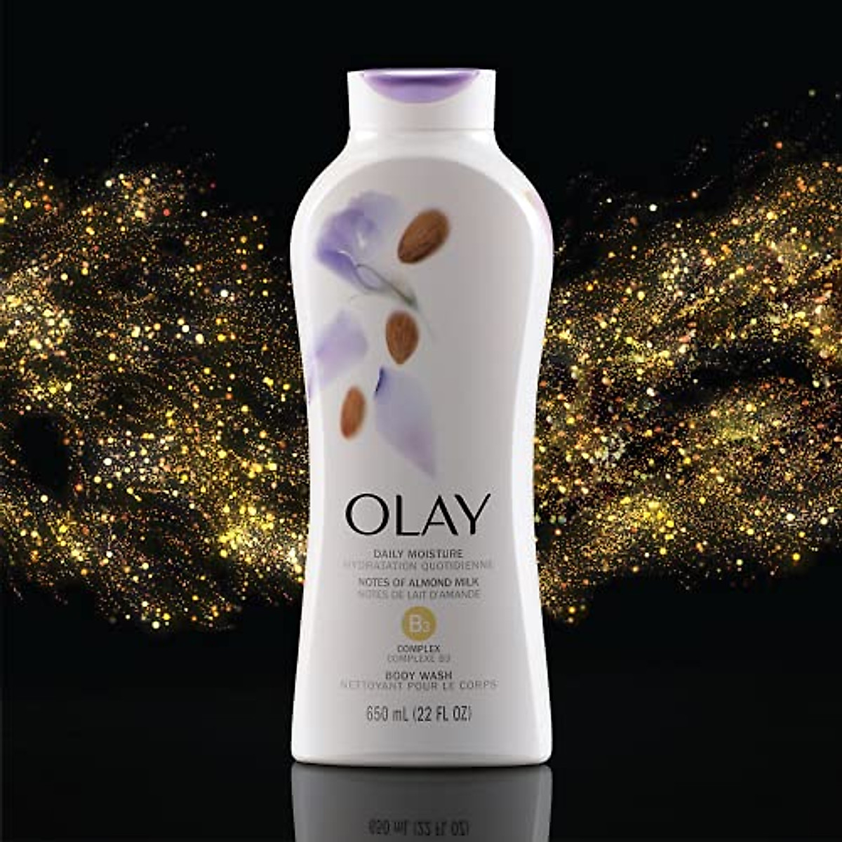 Body Wash for Women by Olay, Daily Moisture with Almond Milk Body Wash, 22 oz, (4 Count)