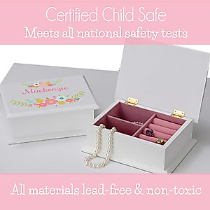 My Bambino Personalized Butterfly Garland Lift Top Jewelry Box