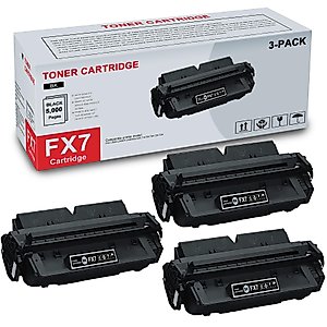 3-Pack FX7 7621A001AA Black Toner Cartridge High Yield Compatible CRGFX7 FX7 Replacement for Canon Fax L2000 L2000iP LaserClass 710 720 720i 730 730i Printer