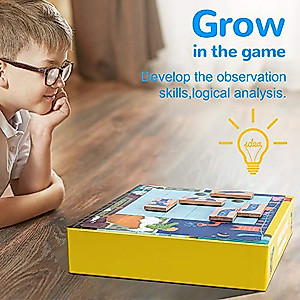 AWOTOY Wooden Educational Toys for Kids 5-7 - Improve Logical Thinking Learning Toys Featuring 30 Playful Challenges - Maze IQ Puzzles for 4,5,6,7 Year Old Boys Girls