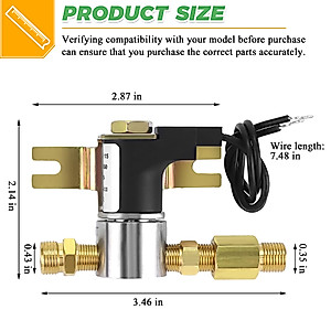 Techecook 990-53 990-46 Humidifier Solenoid Valve Assembly Compatible with GeneralAire Humidifiers 990-53 990-46 1137 1042 1042LH 1042L 7014 Solenoid Valve - 24V Humidifier Water Valve