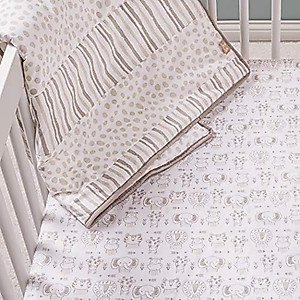 Trend Lab Sidney 3 Piece Crib Bedding Set, Can Be Used As A Blanket Or A Playmat for Tummy Time, Includes Quilt, Fitted Crib Sheet and Skirt
