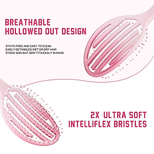 UUGLAM Vented Design Hair Brush - Ultra Soft HeatFlex Bristles With Ergonomic Handle Manages