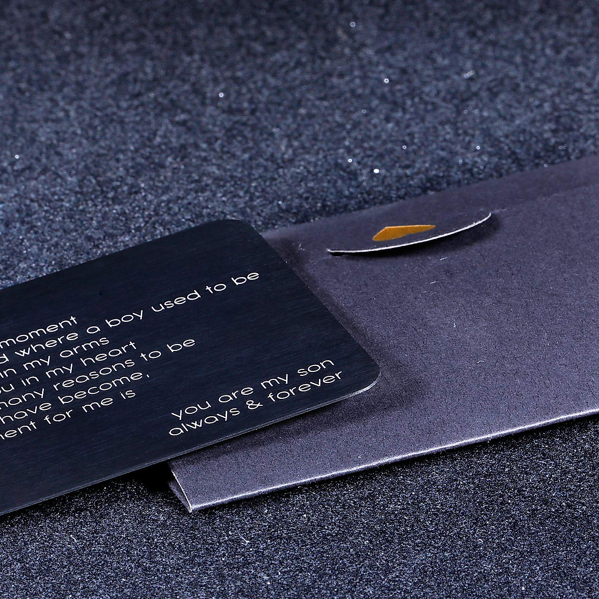 Son Gifts from Mom Dad Wallet Insert Card Birthday Graduation Inspirational Gift for Him Men Valentine Christmas Wedding Fathers Day Gift for Son Stepson Back to School Teen Boys 16 18 Adult Present