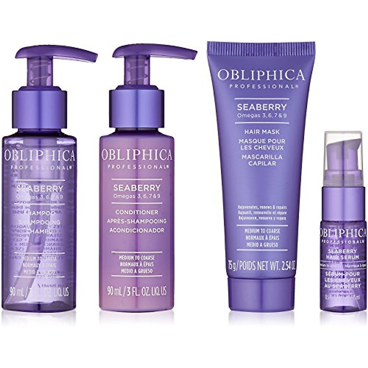 Obliphica Seaberry Medium To Coarse Travel Kit - Elevate Your Hair Care On the Go