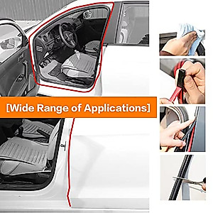 33Ft Car Weather Stripping B-Shape Door Seal Strip,Universal Self-Adhesive Automobile Rubber Windshield Sealing Strip,Car Door Seal Strip,Soundproofing (33Feet(2Rolls))