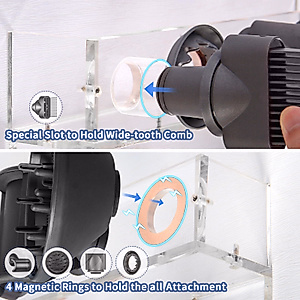 Floatant Wall Mount Holder Compatible with Dyson Airwrap Styler Supersonic Hair Dryer, Organizer for Storage Attachments, Rack with Hooks for Accessories Nozzles Barrels Brushes