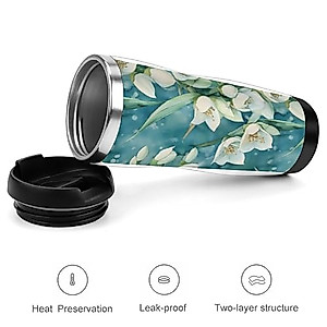 New Mexico Yucca State Flower Travel Coffee Mug Reusable Insulated Drinking Cup with Lid for Home Outdoor Works 13 Oz