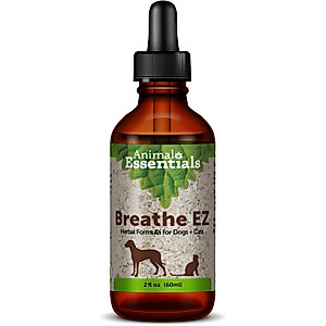 Animal Essentials Breathe EZ for Dogs & Cats - Pet Respiratory Support Supplement, Clear & Easy Breathing, Healthy Respiration, Herbal Formula - 2 Fl Oz