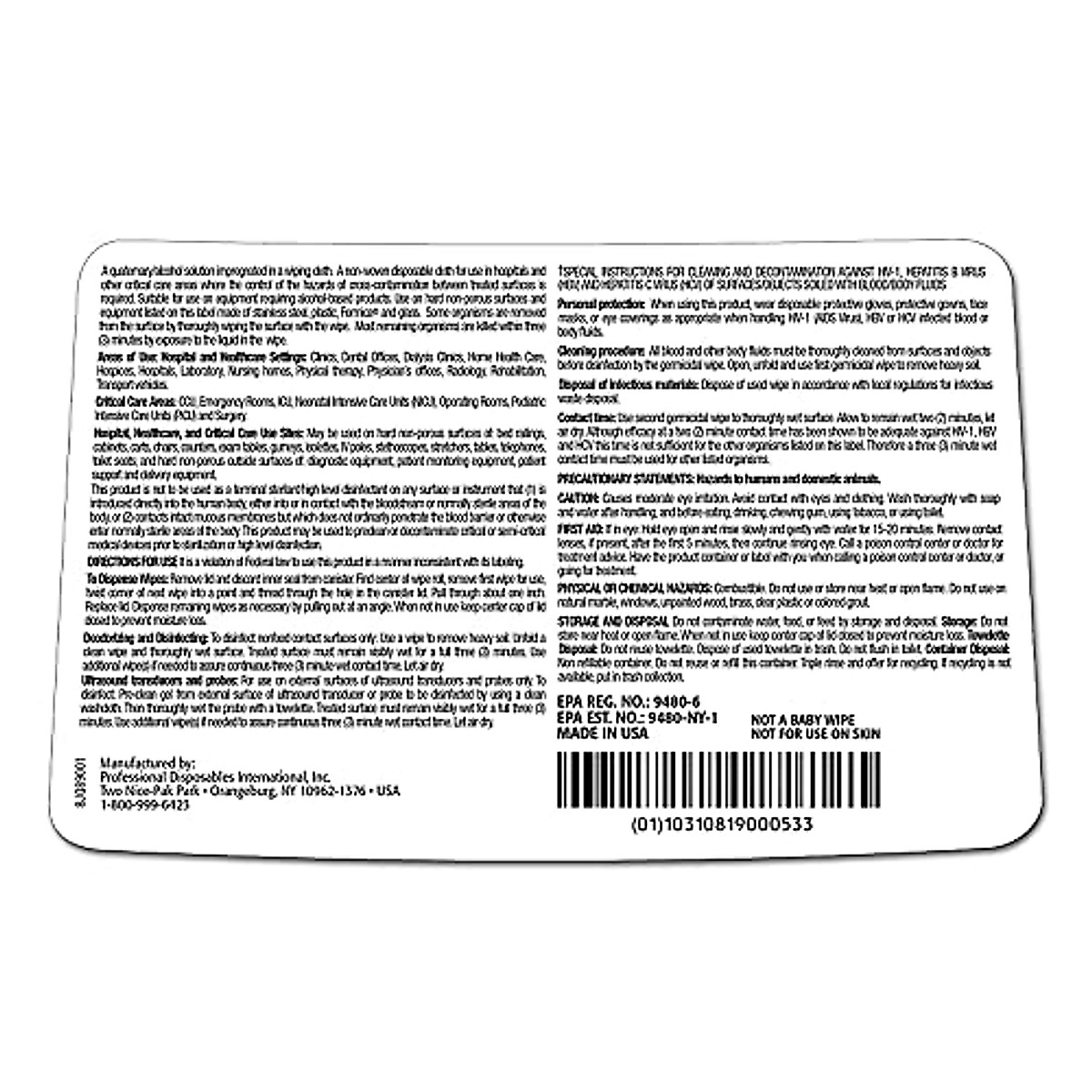 Sani-Cloth Plus Hard Surface Disinfectant Wipe, 160 Count, Q89072 - Case of 12 = 1920 Wipes