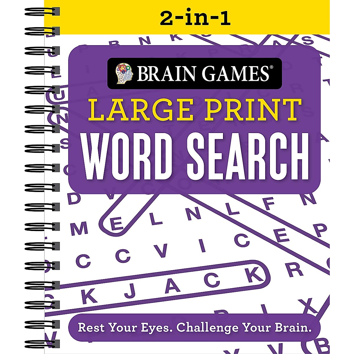 Brain Games 2-in-1 - Large Print Word Search: Rest Your Eyes. Challenge Your Brain.