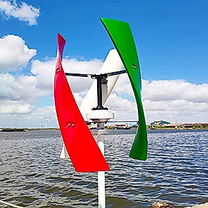 SZYARA Vertical Wind Turbine, 8000W Permanent Maglev Wind Generator with 12V 24V 48V 220V MPPT Controller Low Noise for Garden & Home,24v