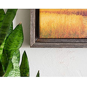 BARNWOODUSA | Rustic Barnwood Canvas Frame | for Oil Paintings & Wall Art | Natural Weathered Gray | 16" x 20"