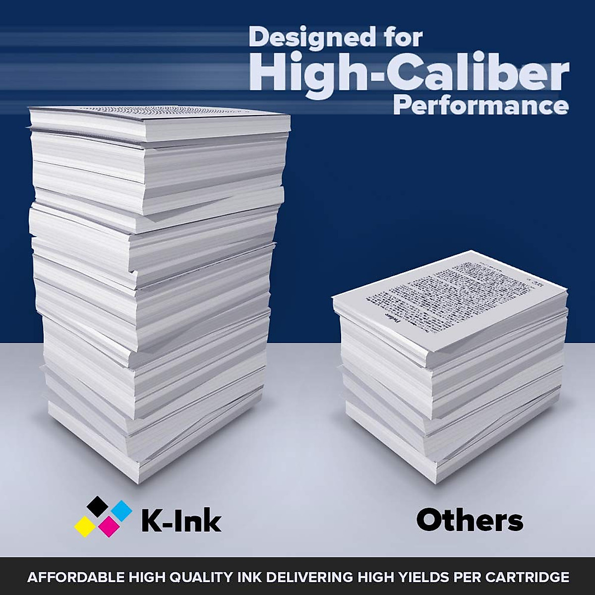 K-Ink Compatible Ink Cartridges Replacement for Canon PGI 250 PGI-250 XL Black (5 Big Black)