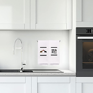 NEGIGA Funny Aussie Dogs Heart Love Bath Towels and Dishcloths Sets 24x16 Inch Set of 2,Funny Aussie Butt Decor Decorative Dish Hand Tea Bath Towels for Kitchen Bathroom,Dog Lovers Girls Gifts