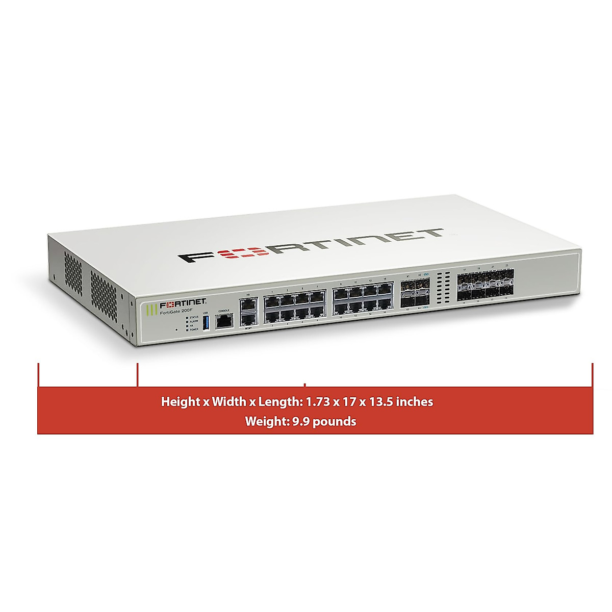 FortiGate-200F Network Security Appliance Plus 1 Year FortiGuard Unified Threat Protection (UTP) and FortiCare Premium (FG-200F-BDL-950-12)