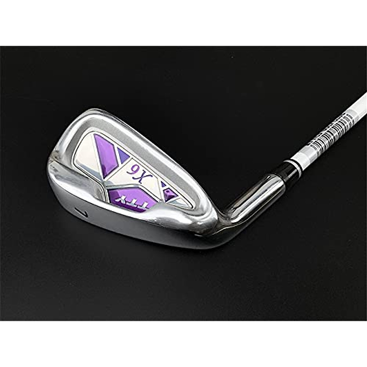 Left Handed Golf Club #7 Golf Club Putters Women Men Golf Practice Carbon Steel Shaft Golf Rod Golf Sports (Blue,Steel Shaft)