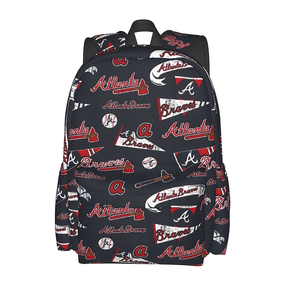 Annod Industries Atlanta Braves Baseball Backpack, Lightweight Casual School Backpacks Bags for Men Women Book Travel Hiking Camping Work, 16.9 Inch