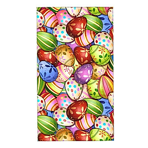 Heantstoy Colorful Eggs Easter Spring Holiday Hand Towel Soft Bath Towel Kitchen Tea Dish Towels Bathroom Decorations Housewarming Gifts 27.5in X 15.7in