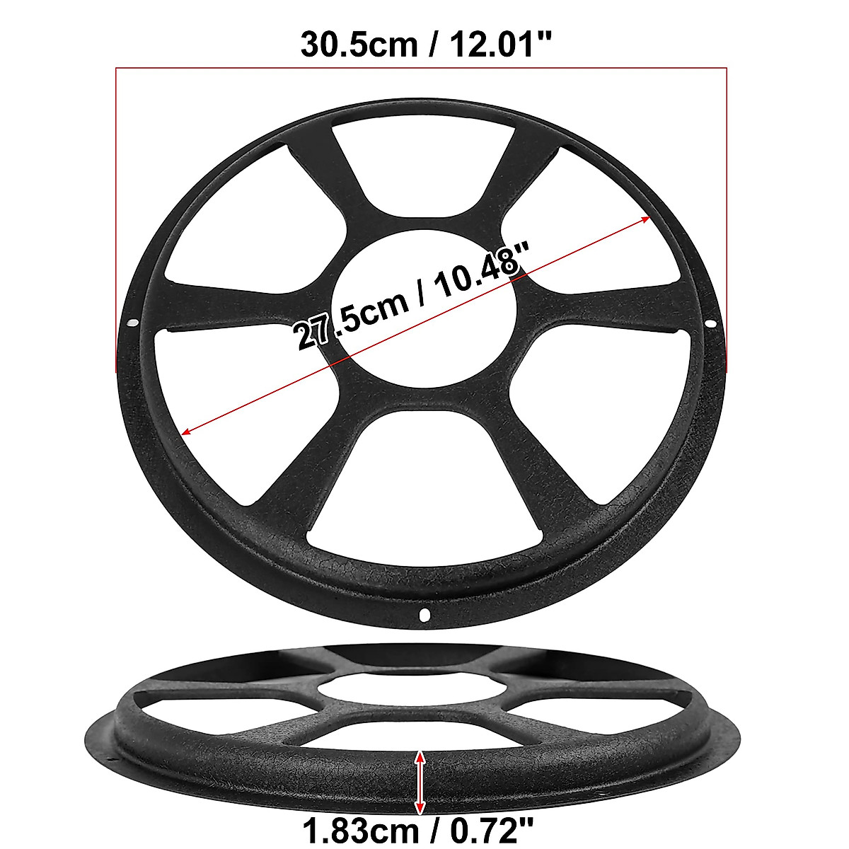 X AUTOHAUX Universal 12 Inch Black Car Audio Speaker Hollow Mesh Sub Woofer Subwoofer Grill Cover Protector