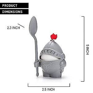 PELEG DESIGN Egguins 3-in-1 Cook, Store and Serve Egg Holder + Arthur- Soft or Hard Boiled Egg Cup Holder With a Spoon Included Bundle