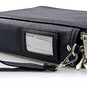 YOUSHARES 120 Slots Colored Pencil Case – Deluxe PU Leather Pencil Holder with Compartments for Watercolor Pencils (Black)