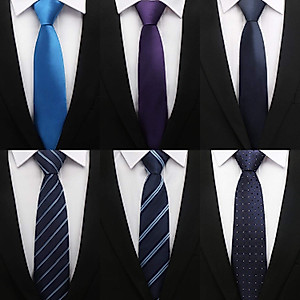 Segarty Zipper Ties for Men, 14PCS 18" Normal Skinny Neck Ties Bulk, Solid Silk Mens Pre Tied Necktie Set for Business Wedding Graduation