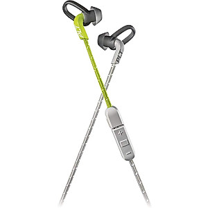 Plantronics BackBeat FIT 300 Sweatproof Sport Earbuds, Wireless Headphones (Grey/Lime) (Renewed)