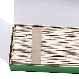 Bluezoo 100 Count Waxing Sticks Spatulas Large Wood Wax Applicator for Eyebrow Bikini Line Hair Removal and Smooth Skin, Salon Spa and Home Usage, Wooden Wax Stick