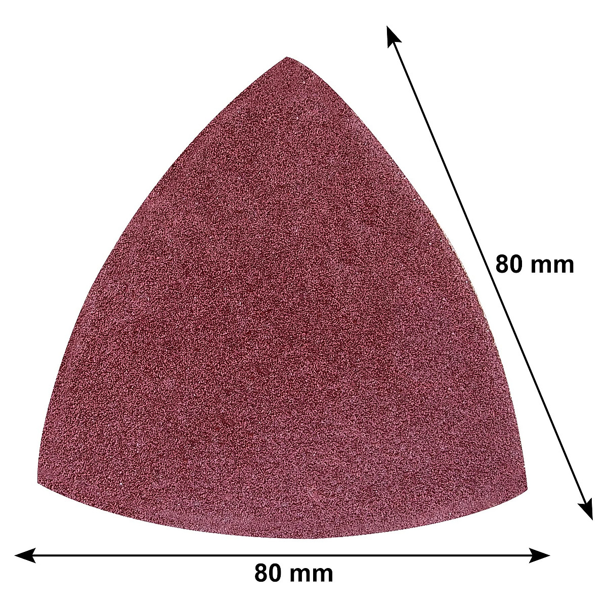AUSTOR 100 Pieces Triangle Sanding Pads Triangular Sandpaper Sanding Sheets Fit for 3-1/8 Inch Oscillating Multi Tool Hook and Loop Assorted 40/60/80/120/180/240/320/400/600/800/1000 Grits, No Holes