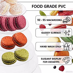 6 Tiered Tray Stand for Macarons - Round Cupcake Tower Stand Tea Party Decorations Cupcake Holder Dessert Table Display Set Donut Stand - Wedding Cake Stand Macarons and Cupcake Tower Party Supplies