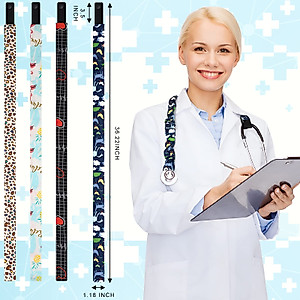 4 Pieces Stethoscope Covers with Removable Tube Handmade Stethoscope Accessories for Nurses Doctors (Bright Style)