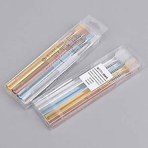 Artibetter Toothbrush Soft Bristle Clear Plastic Crystal Handle Small Head Toothbrush Travel Portable, 8pcs