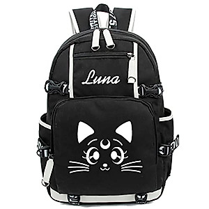 WANHONGYUE Anime Sailor Moon Luminous Backpack School Bag Student Bookbag Laptop Rucksack Daypack